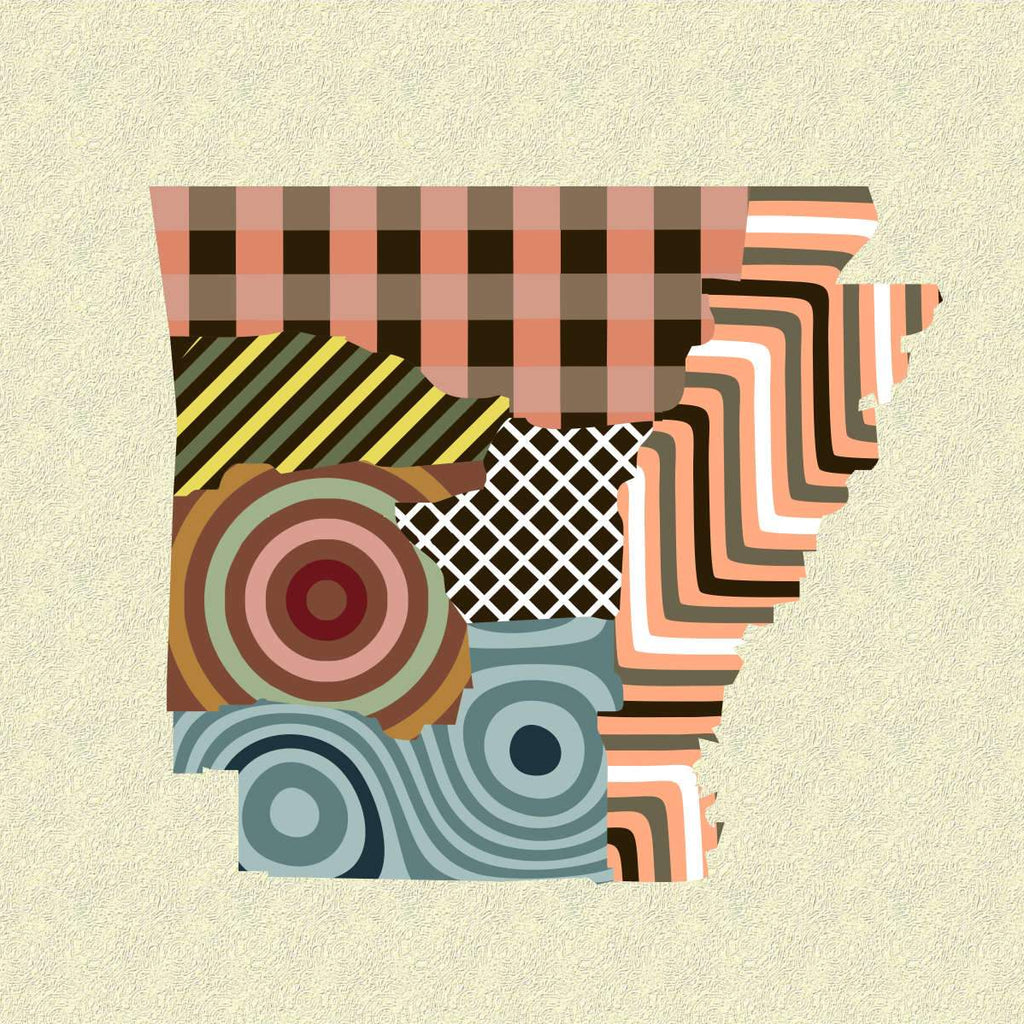 Arkansas Map Wall Art | Prints, Framed Prints And Multi Panel Art