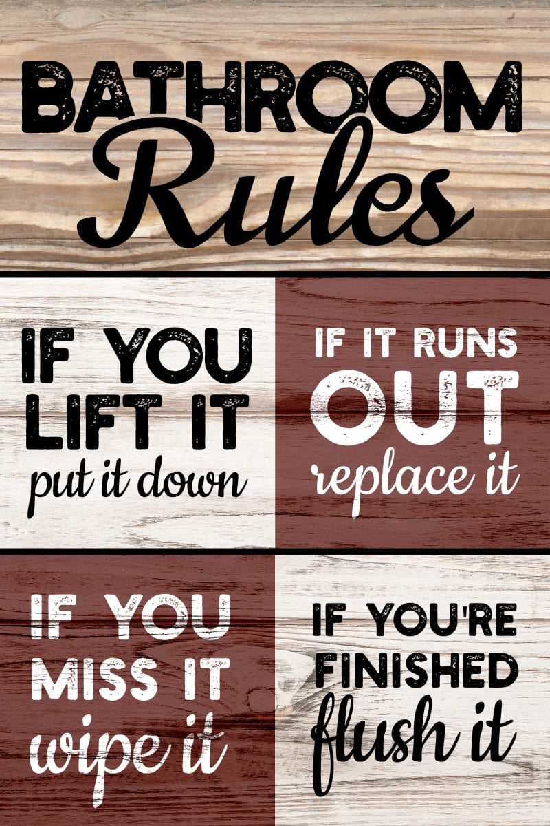 Bathroom Rules Art Modern Funny Bathroom Wall Art Humorous Toilet