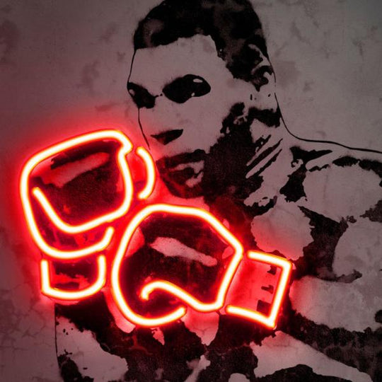 Glowing Boxing Gloves Wall Art | Photography