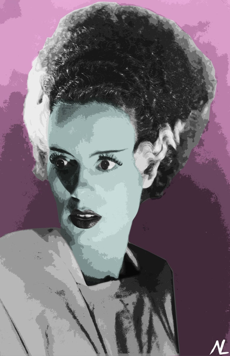 Frankenstein And Bride Painting