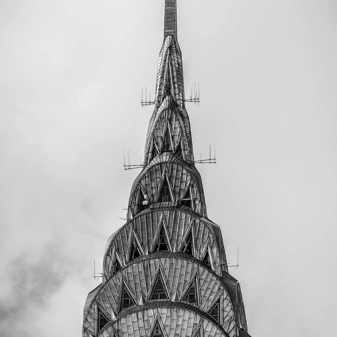 Blueprint Map New York Chrysler Building Black Wall art by Sue ...