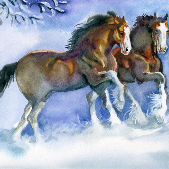 Horses In The Desert Wall art | Elephant Stock