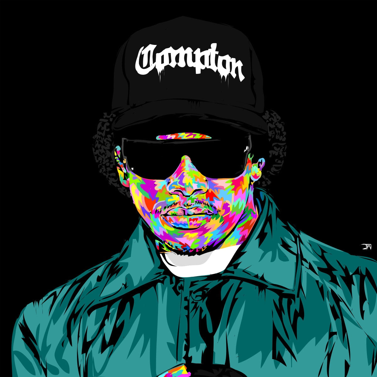 Eazy E Black And White Drawing