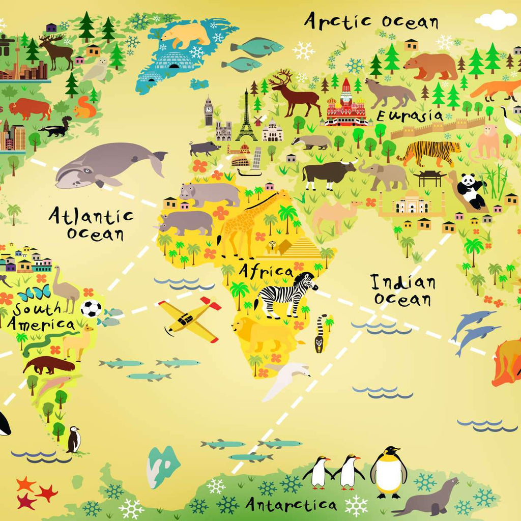 Educational Kids Maps Wall Art | Prints, Framed Prints And Multi Panel Art