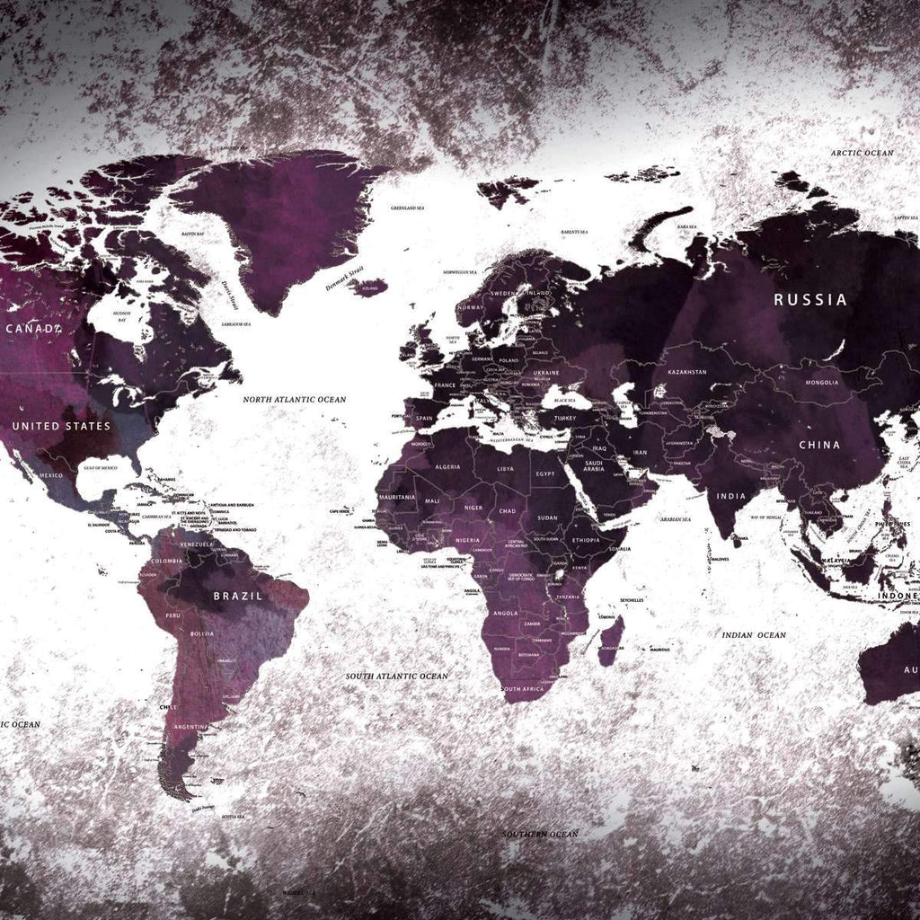 Educational World Maps Wall Art | Prints, Framed Prints And Multi Panel Art