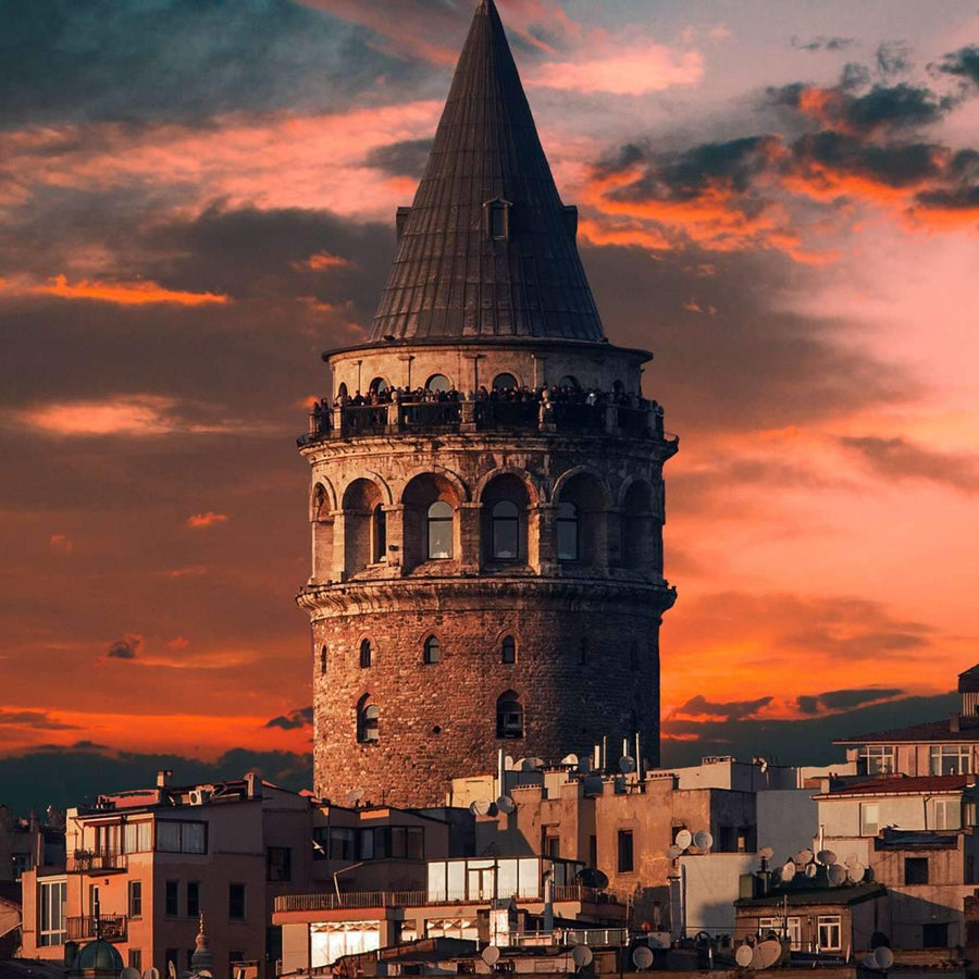 Luminous Galata Tower Wall art | Elephant Stock