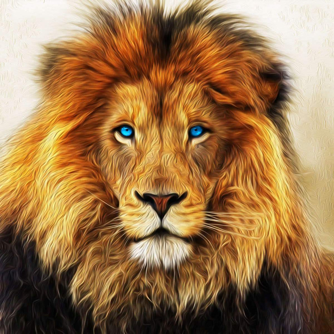 Serious Lion Wall art by Linda Wright | Elephant Stock
