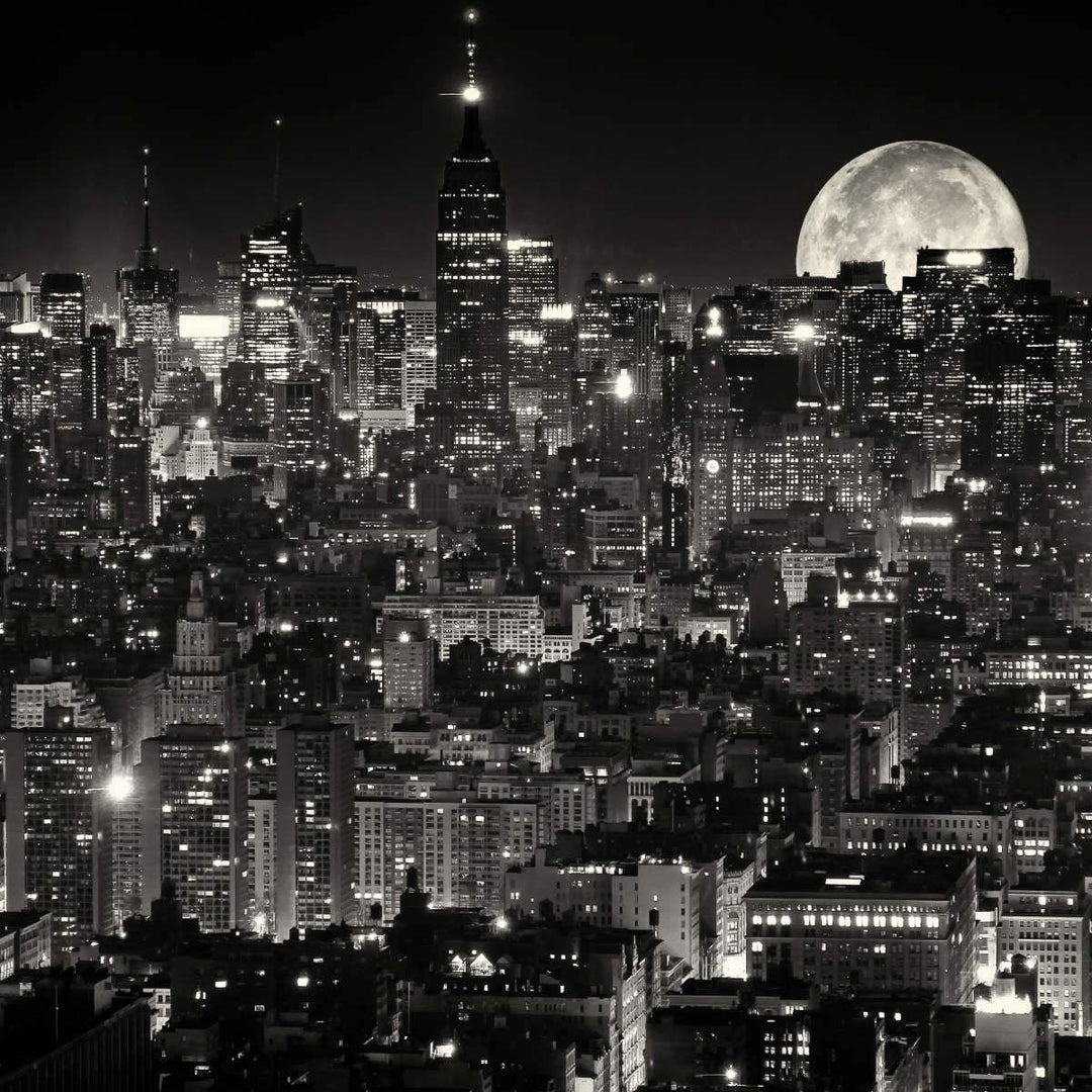 Manhattan Skyline Night Edit No. 2 Wall art by Moises Levy | Elephant Stock
