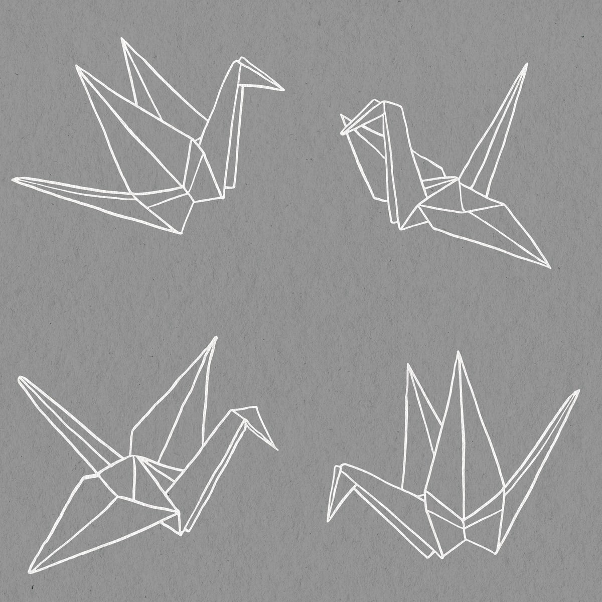 Origami Crane Drawing
