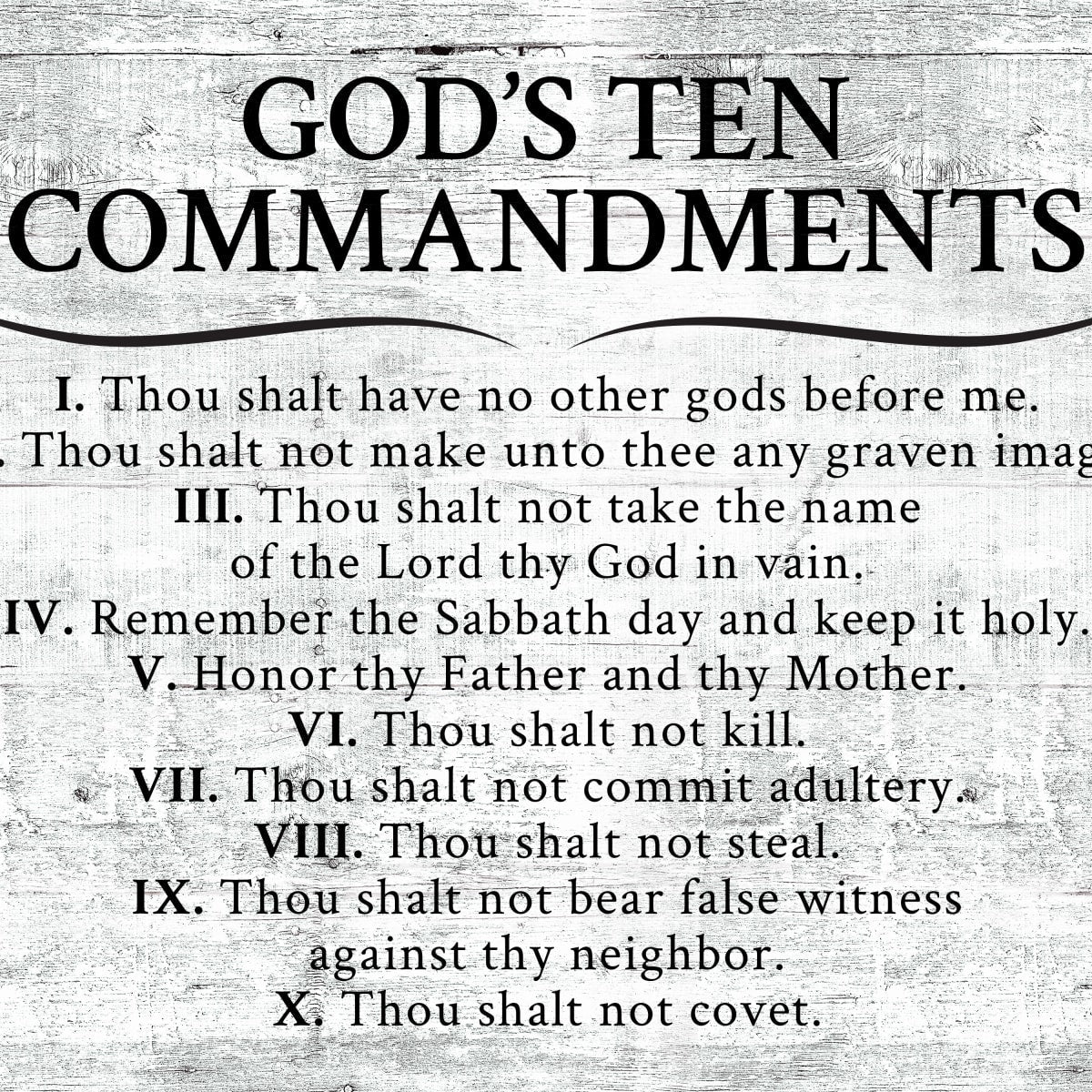 Ten Commandments Of God
