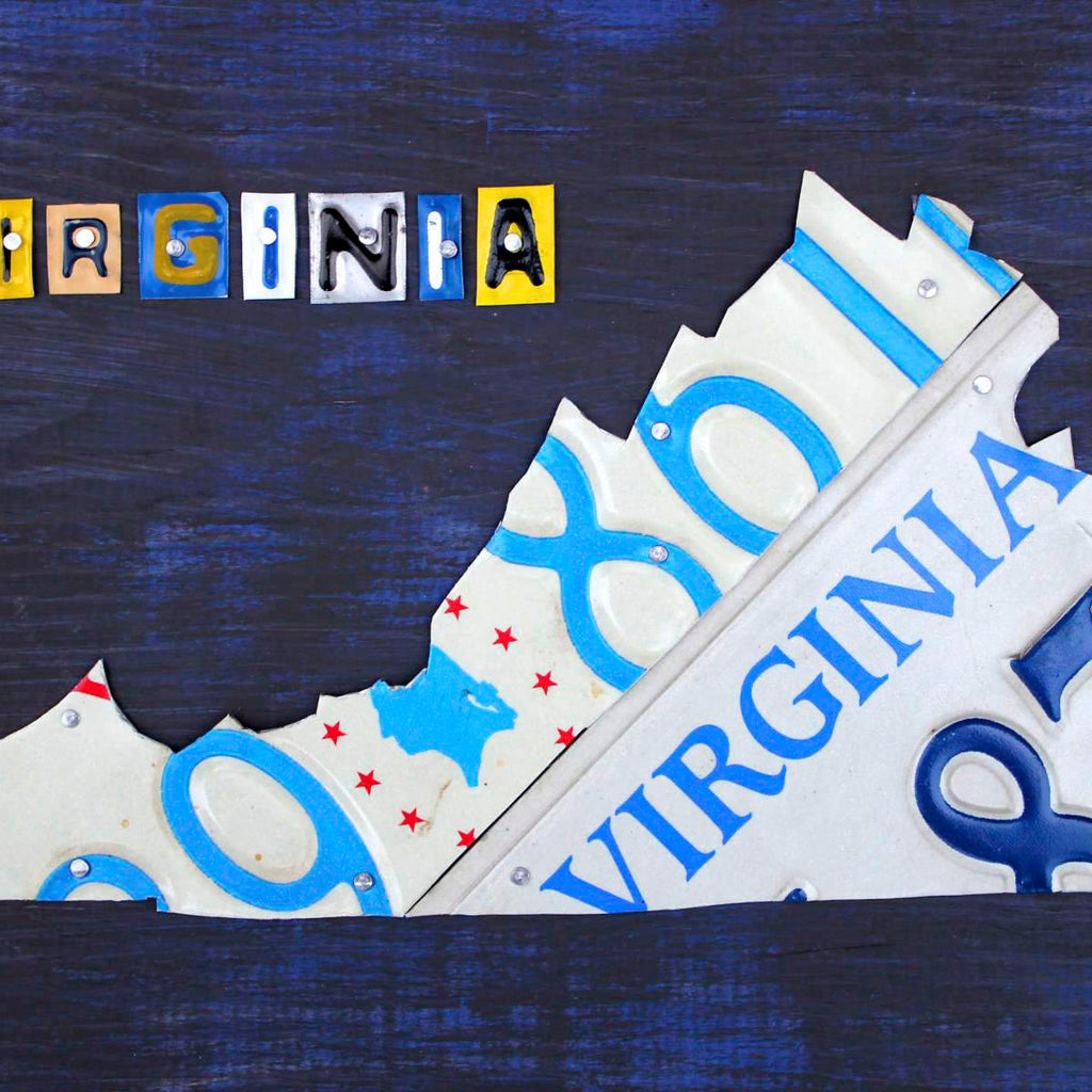 Virginia Map Wall Art | Prints, Framed Prints And Multi Panel Art