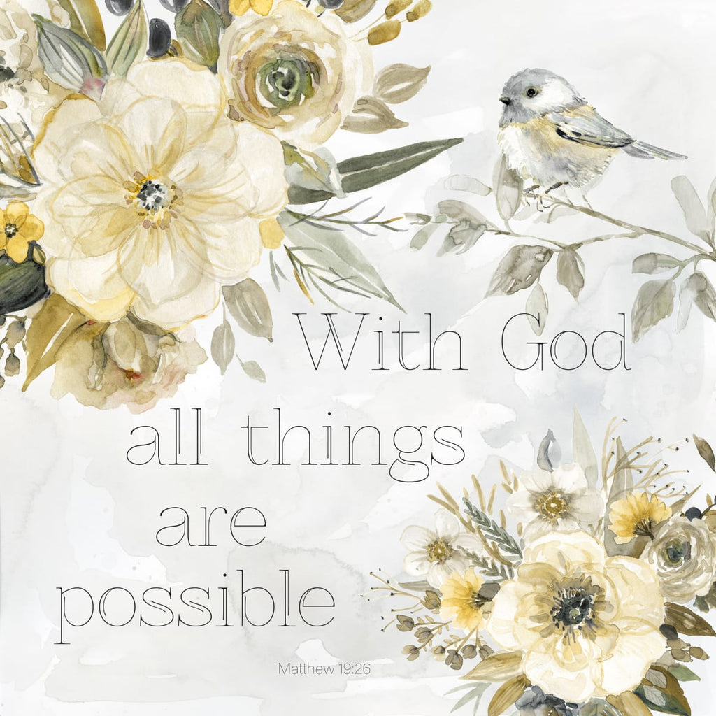 With God All Things Are Possible Wall Art | Prints, Framed Prints And ...
