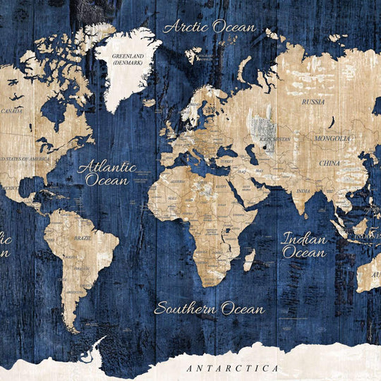 World Travel Map Chart Wall art | Elephant Stock